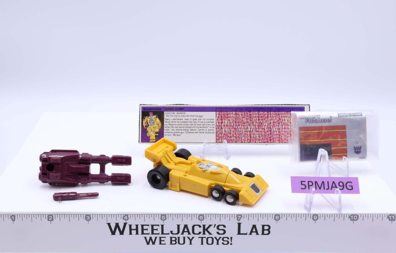 Drag Strip 100% Complete UNUSED STICKERS 1986 Vintage G1 Transformers ...