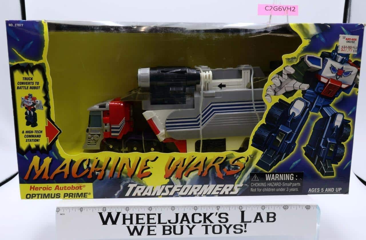 Optimus Prime 100% Complete Transformers Machine Wars 1996 Hasbro Action Figure - Wheeljack's Lab