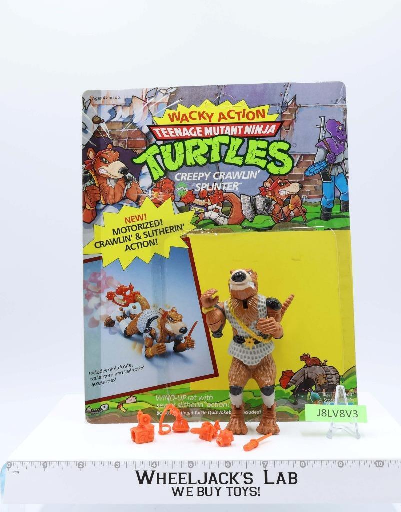 Creepy Crawlin' Splinter W/Cardback 100% Complete TMNT 1990 Playmates ...