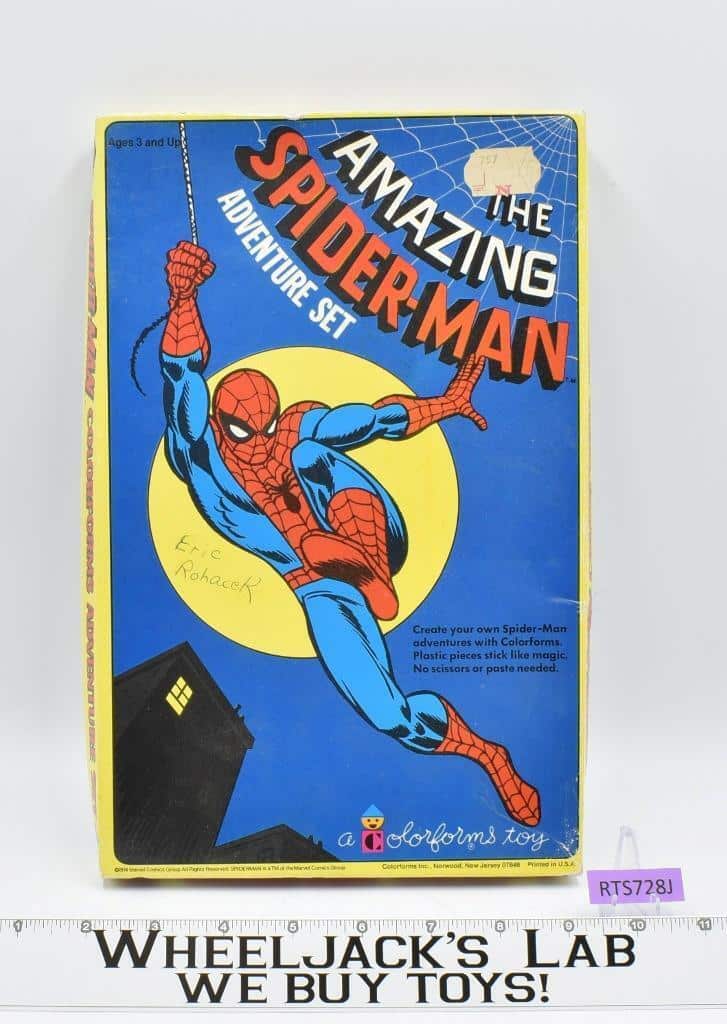 The Amazing Spiderman Adventure Set Unused MIB Colorforms 1974 Marvel ...