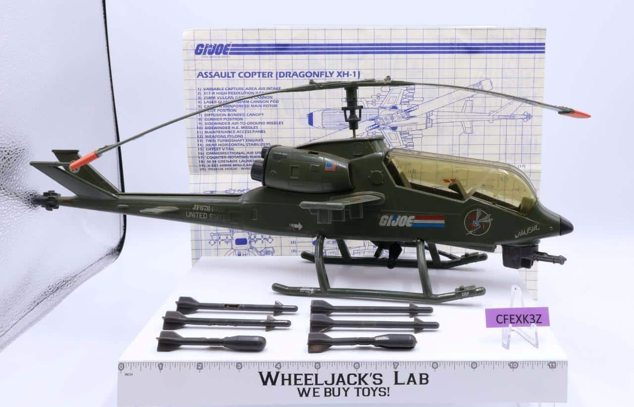 Dragonfly Assault Copter 100% Complete G.I. Joe 1983 Hasbro Vintage ...