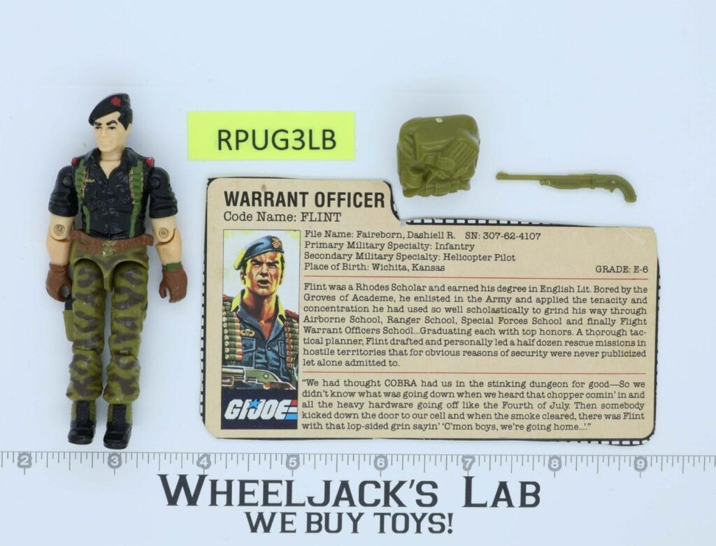 Flint V1 100% Complete 1985 G.I. Joe Hasbro Vintage Action Figure ...