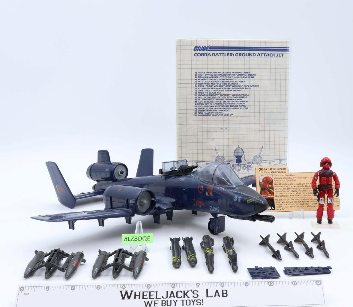 Cobra Rattler W/ Wild Weasel GI Joe 1984 Hasbro Vintage Action Figure ...