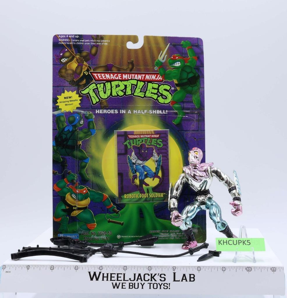 Robotic Foot Solider 100% Complete W/Card TMNT 1994 Playmates Action ...