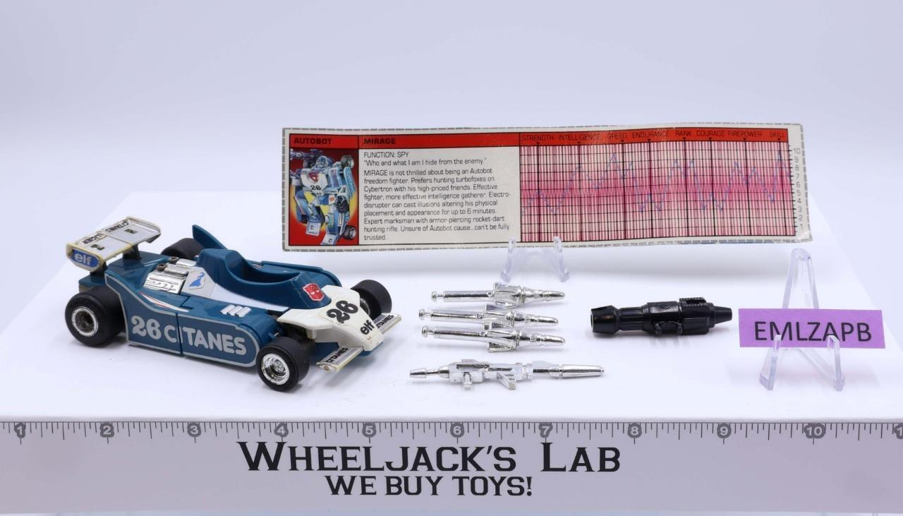 Mirage 100% Complete CIRCLE STAMP 1984 Vintage G1 Transformers Hasbro ...