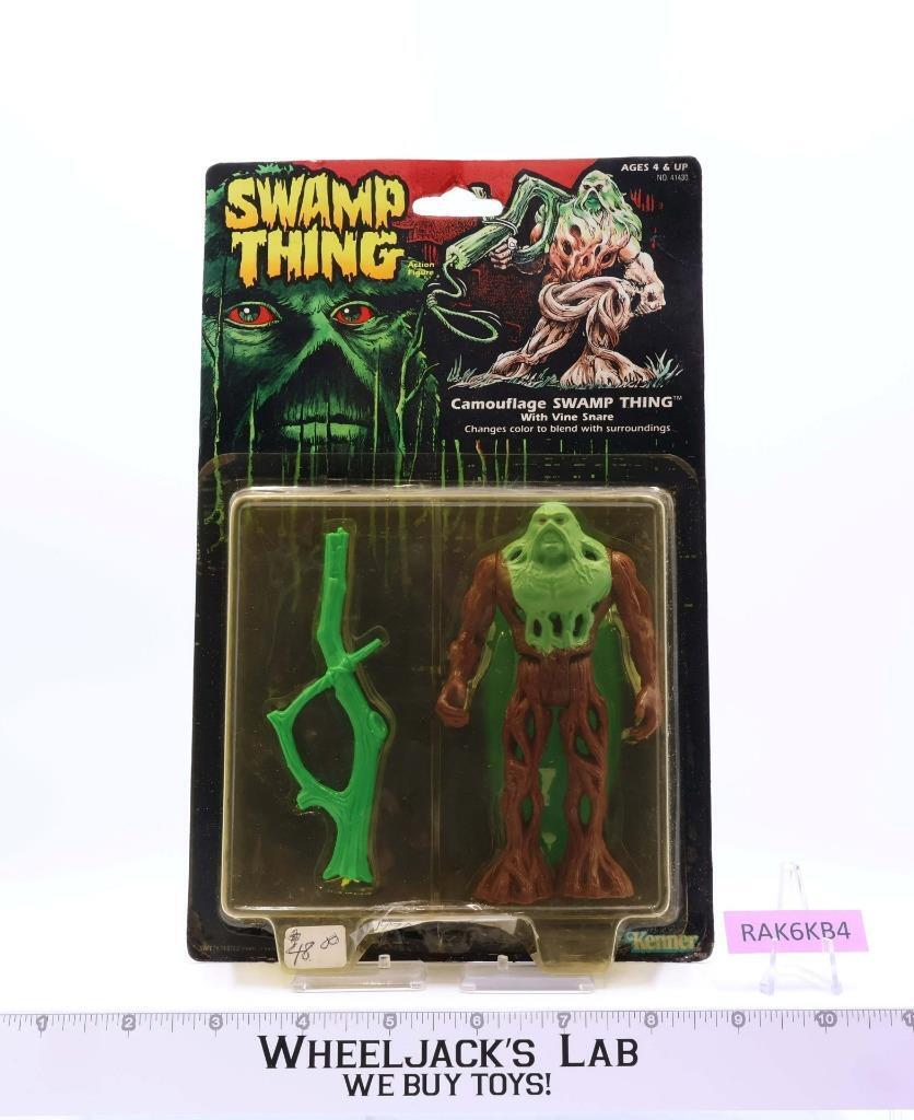 Camouflage Swamp Thing W/Vine Snare 1990 Kenner Action Figure NEW MOSC ...