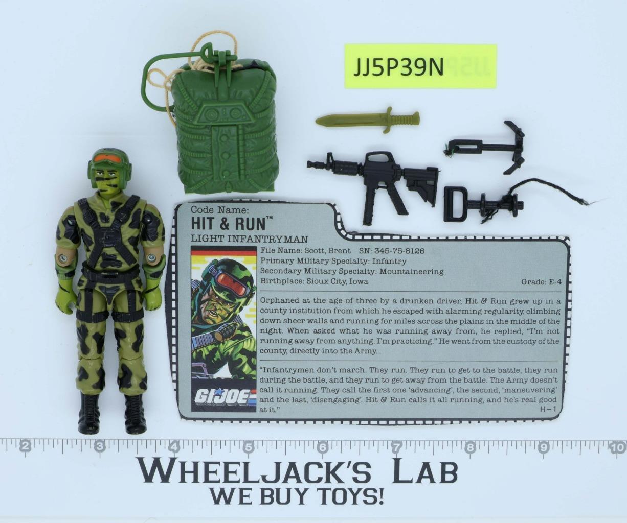 Hit & Run V1 1988 G.I. Joe Hasbro Vintage Action Figure - Wheeljack's Lab