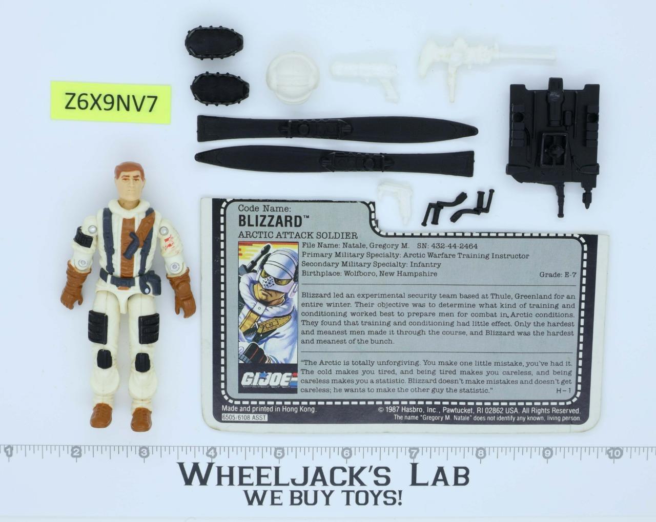 Blizzard V1 100% Complete G.I. Joe 1988 Hasbro Vintage Action Figure ...