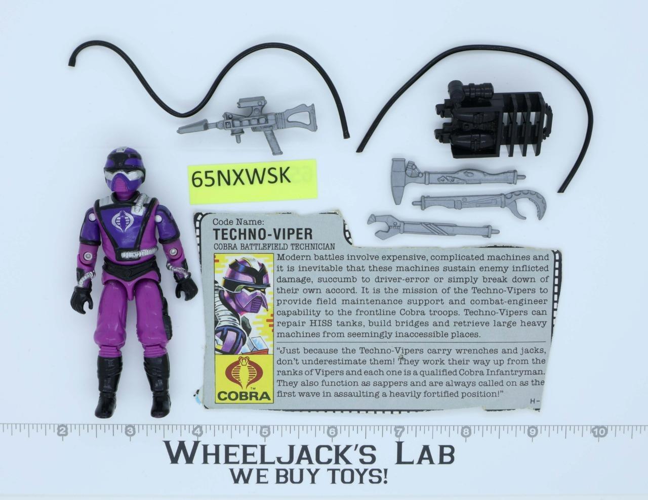 Techno-Viper V1 100% Complete G.I. Joe 1987 Hasbro Vintage Action ...