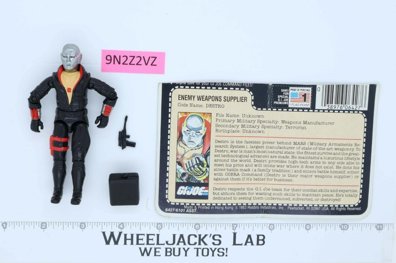 Destro V1 100% Complete G.I. Joe 1983 Hasbro Vintage Action Figure - Wheeljack's Lab
