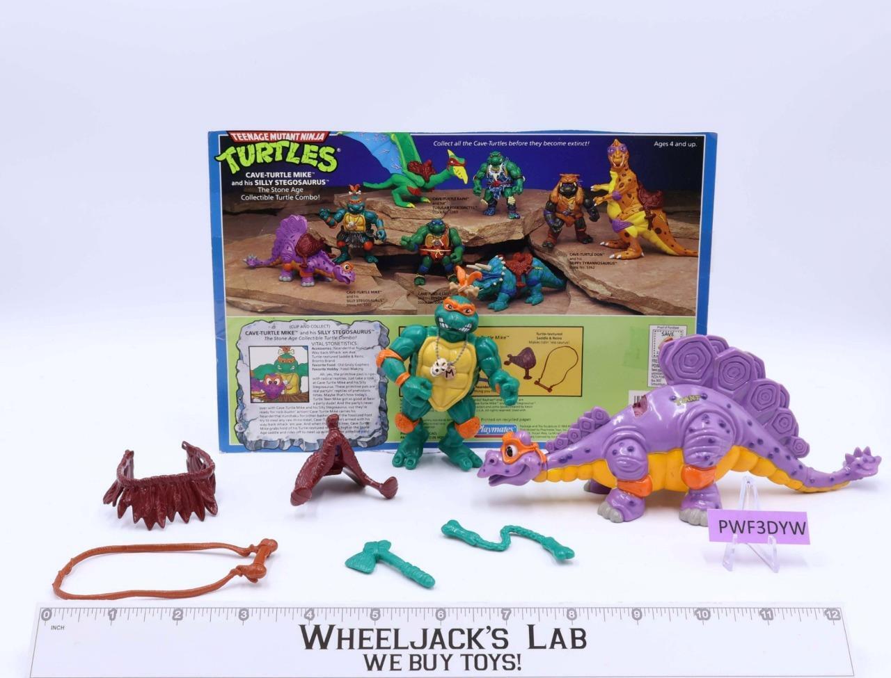 Cave Turtle Mike W/ Silly Stegosaurus Complete TMNT 1993 Vintage ...