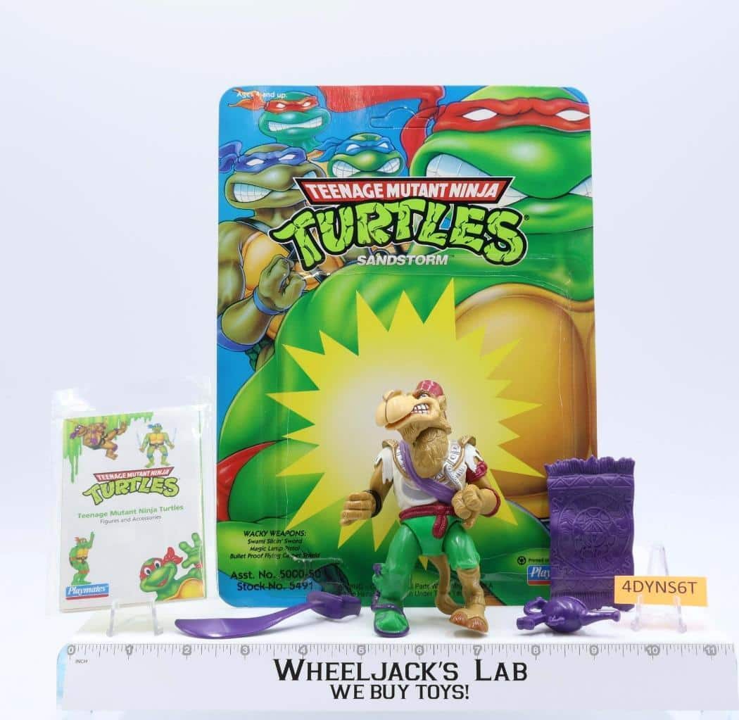 Sandstorm 100% Complete W/Card TMNT 1992 Playmates Vintage Action ...