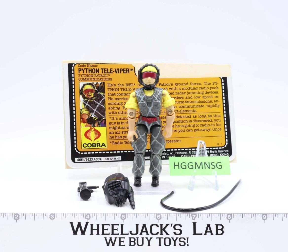 Python Patrol Tele-Vipers V2 100% Complete G.I. Joe 1989 Hasbro Vintage ...