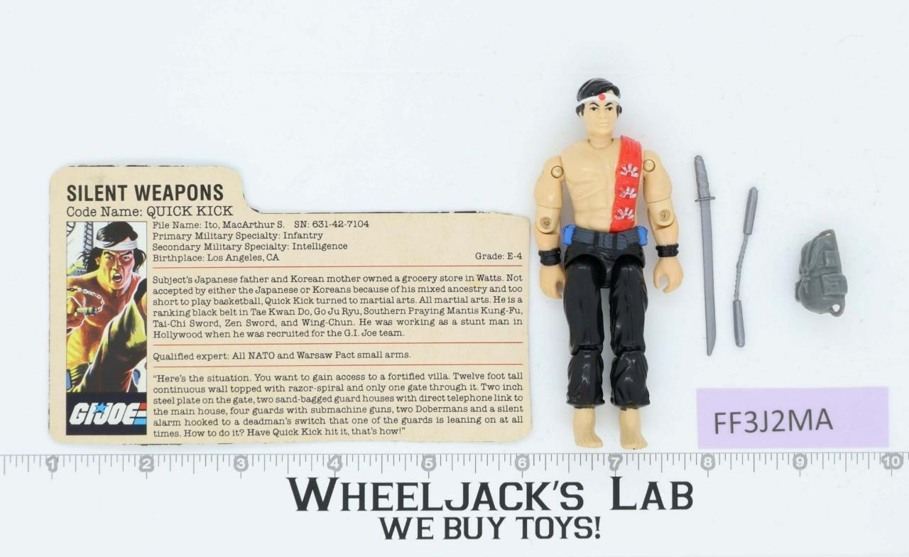 Quick Kick V1 100% Complete G.I. Joe 1985 Hasbro Vintage Action Figure ...