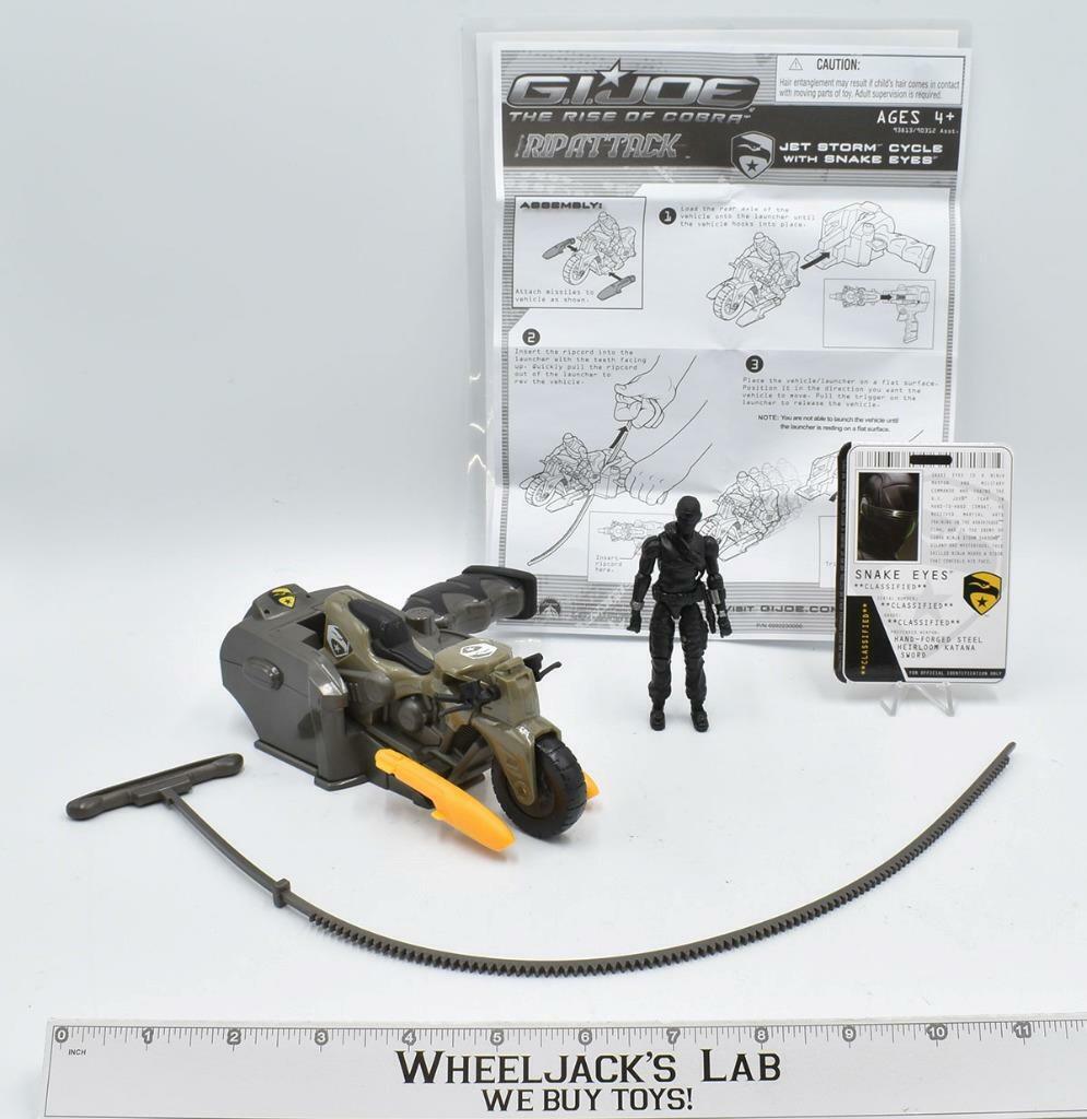 Jet Storm Cycle With Snake Eyes 100% Complete G.I. Joe 2010 Hasbro ...