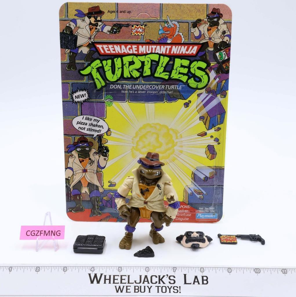 Don, Undercover Turtle W/Card 100% Complete TMNT 1990 Playmates Action ...