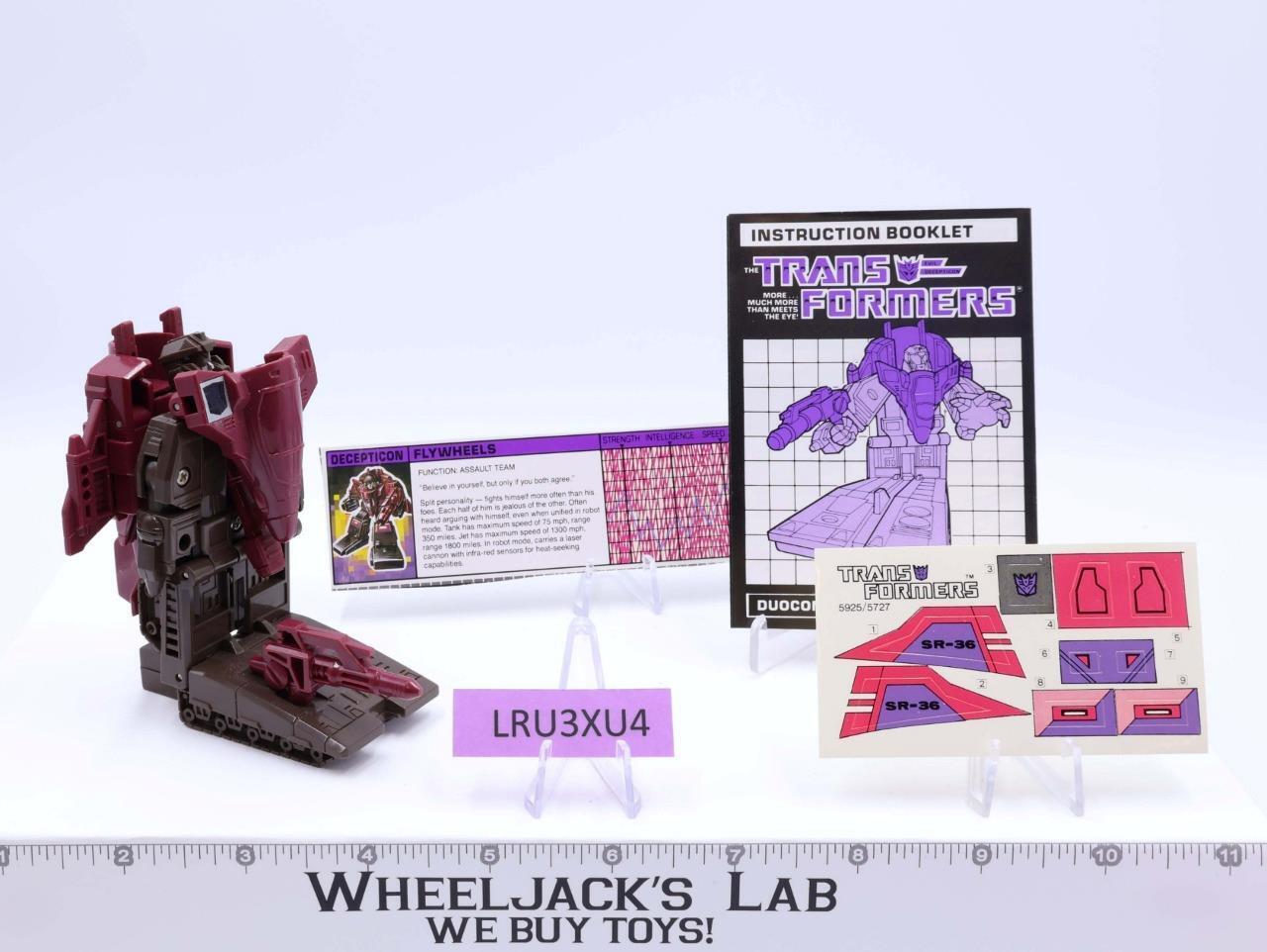 Flywheels 100% Complete UNUSED STICKERS Vintage 1987 G1 Transformers ...