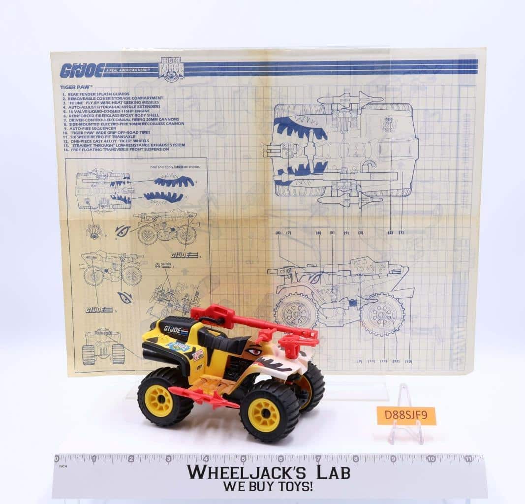 Tiger Paw 100% Complete GI Joe Tiger Force 1989 Hasbro Vintage Vehicle ...