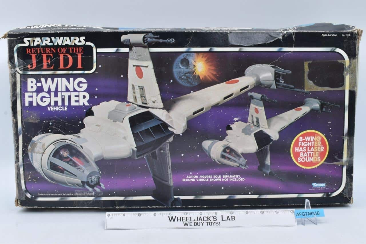 B-Wing Fighter W/Box Star Wars 1983 Vintage Kenner Action Figure ...