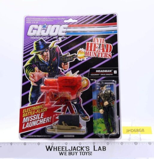 Headman 4 GI Joe Evil Head Hunters 1992 Hasbro Action Figure NEW MOSC ...