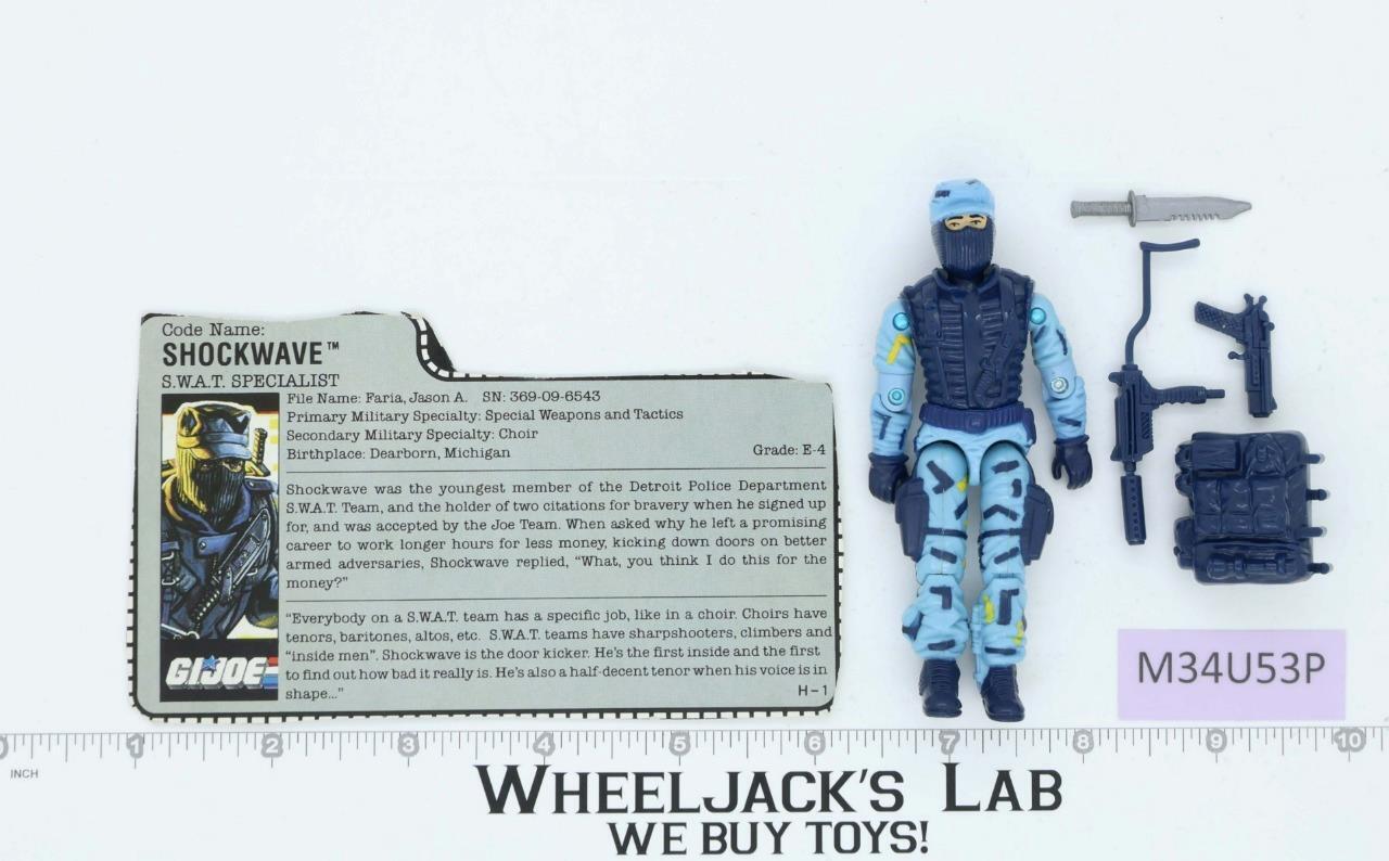 Shockwave V1 100% Complete G.I. Joe 1988 Hasbro Vintage Action Figure ...