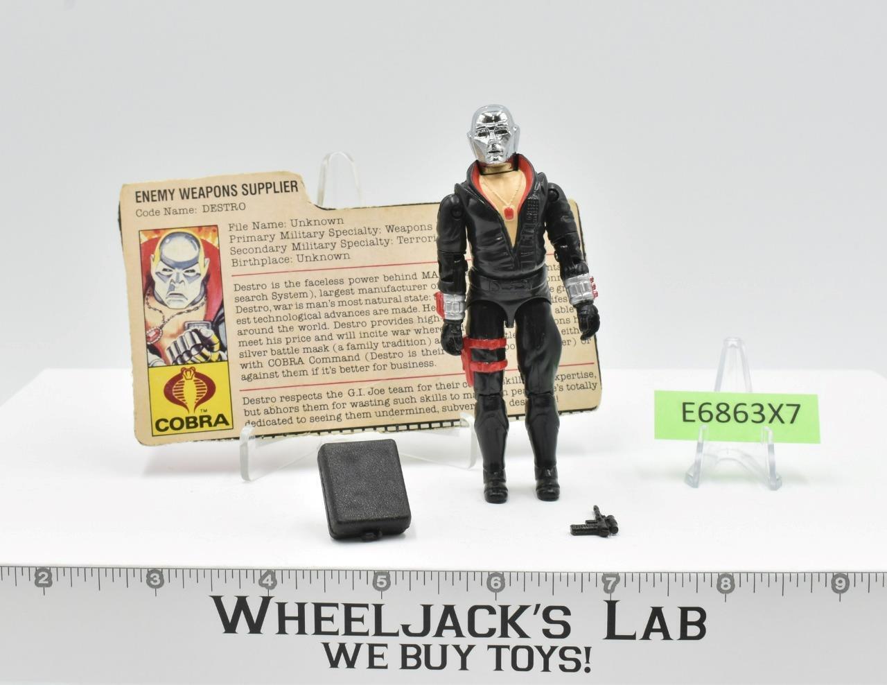 Destro V1 100% Complete G.I. Joe 1983 Hasbro Vintage Action Figure ...