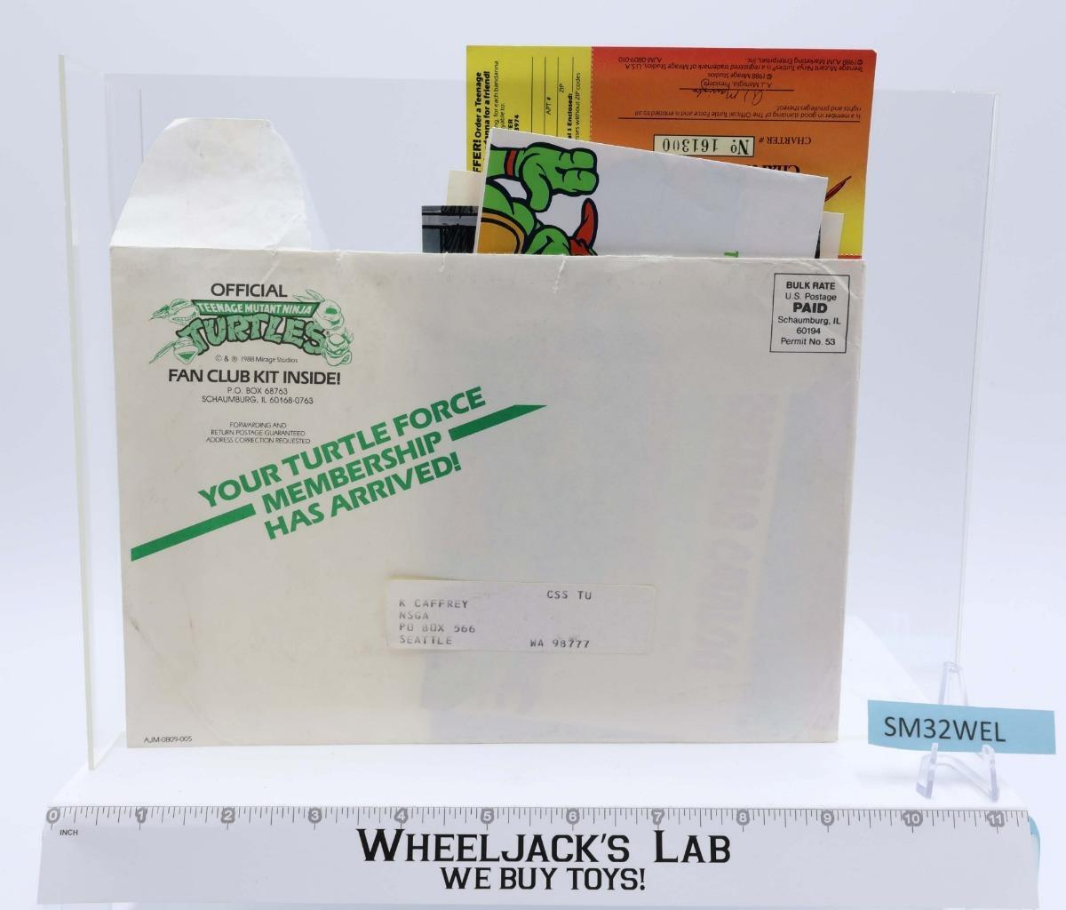 Teenage Mutant Ninja Turtles TMNT Membership Fan Club Kit W/Comic 1988 ...