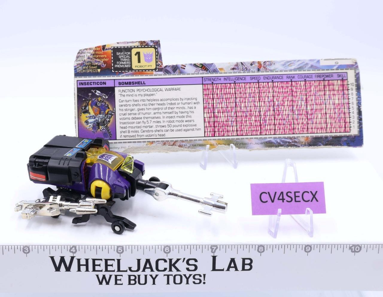 Bombshell 100% Complete 1985 G1 Transformers Rhinoceros Beetle Action ...