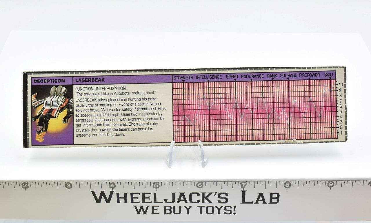 Laserbeak Action Figure Tech Spec 1984 Vintage G1 Transformers ...