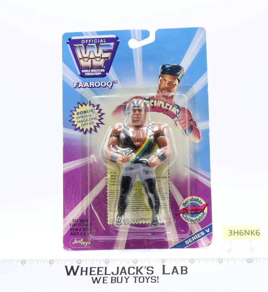 Faarooq Bend-Ems WWF 1997 Just Toys 4.5" NEW MOSC SEALED - Wheeljack's Lab