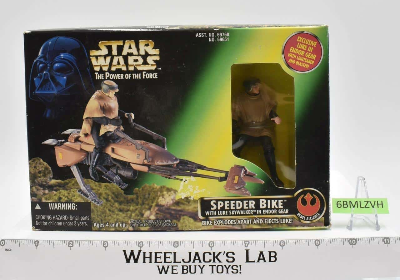 Speeder Bike W/Luke Skywalker Star Wars POTF 1996 Kenner NEW MISB SEALED - Wheeljack's Lab