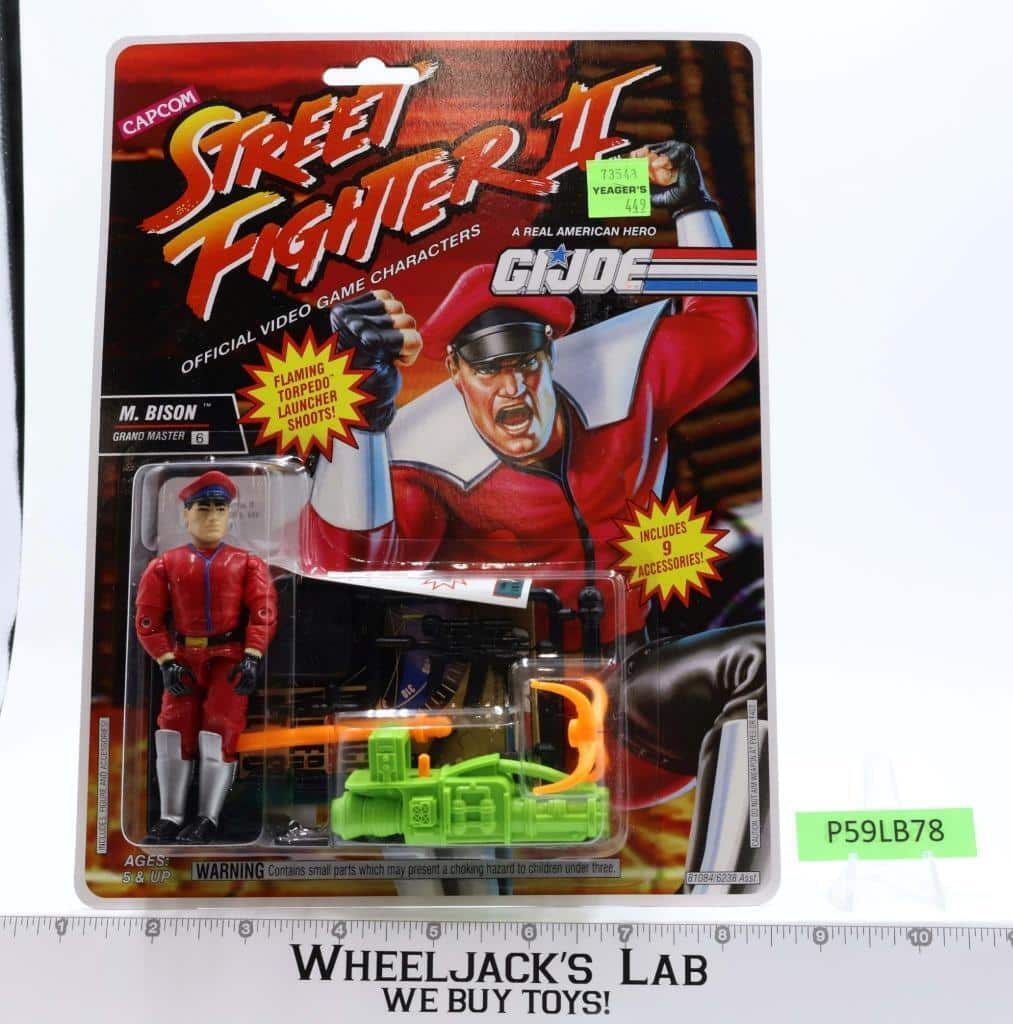 M. Bison GI Joe Street Fighter II 1993 Hasbro Action Figure NEW MOSC ...