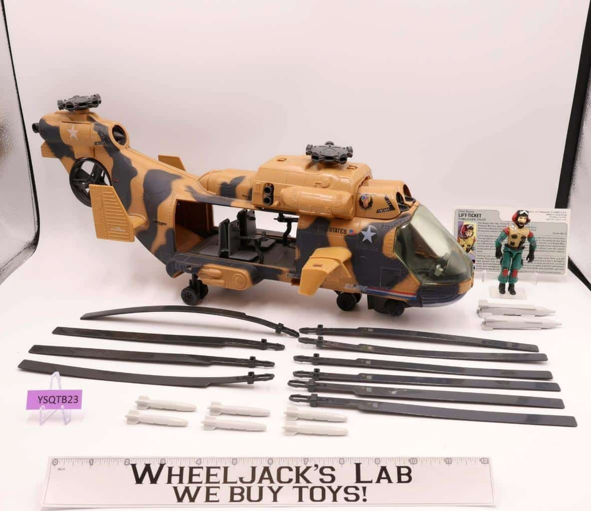 Tomahawk W/ Lift-ticket 100% Complete G.I. Joe Hasbro 1986 Action ...