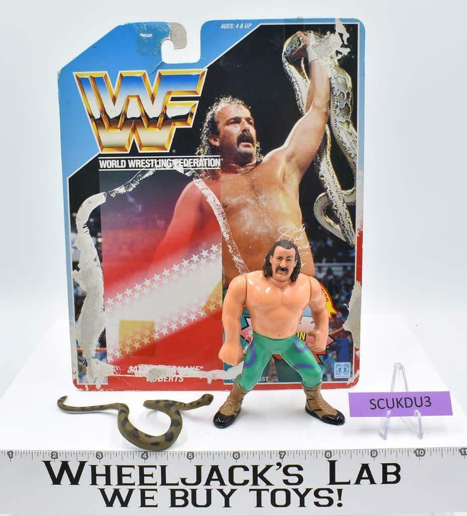 Jake The Snake Roberts W/CARDBACK 1990 WWF Wrestling Hasbro Action Figures - Wheeljack's Lab
