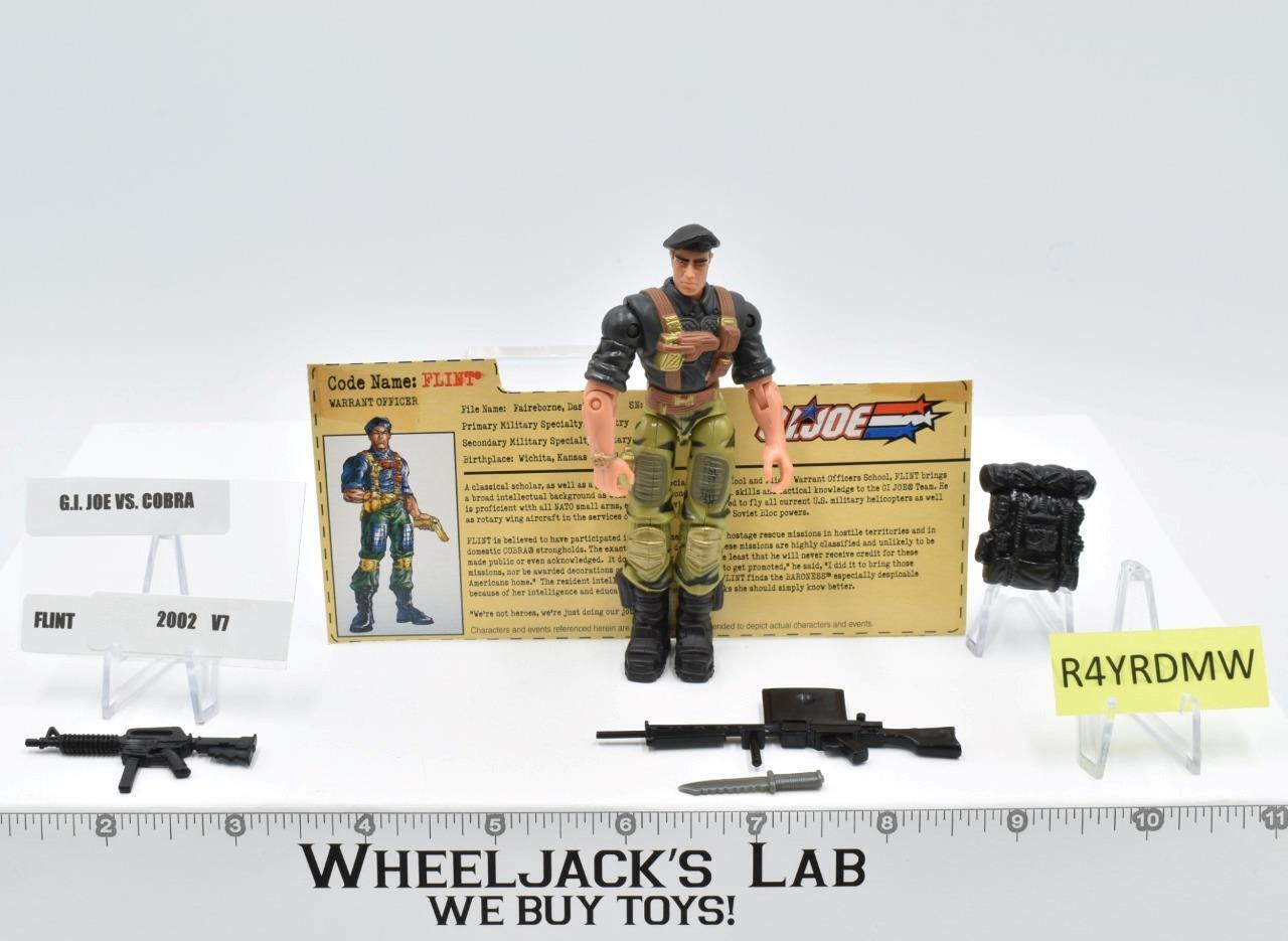 Flint V7 100% Complete G.I. Joe 2002 Hasbro Action Figure - Wheeljack's Lab