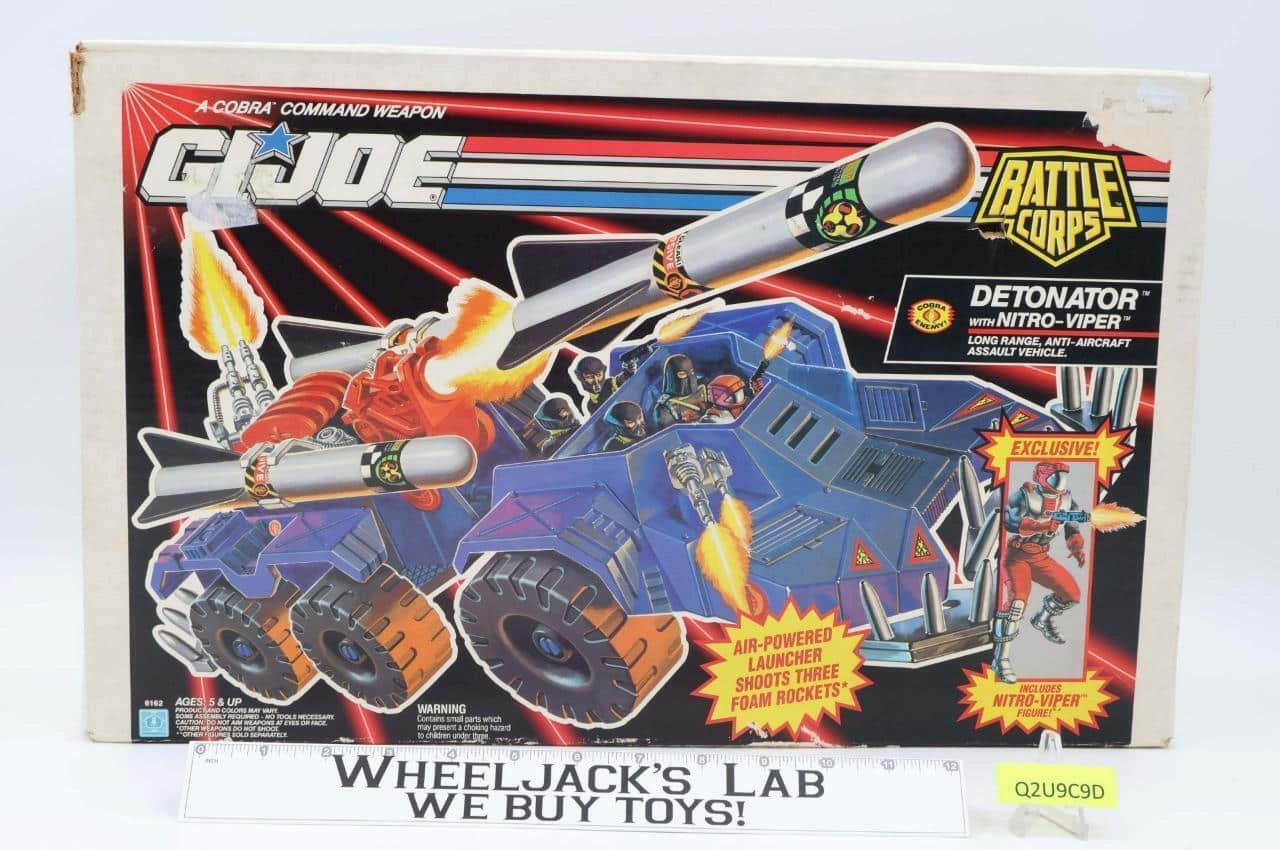 Detonator 100% Complete W/Box G.I Joe 1992 Hasbro Action Figure Vehicle ...