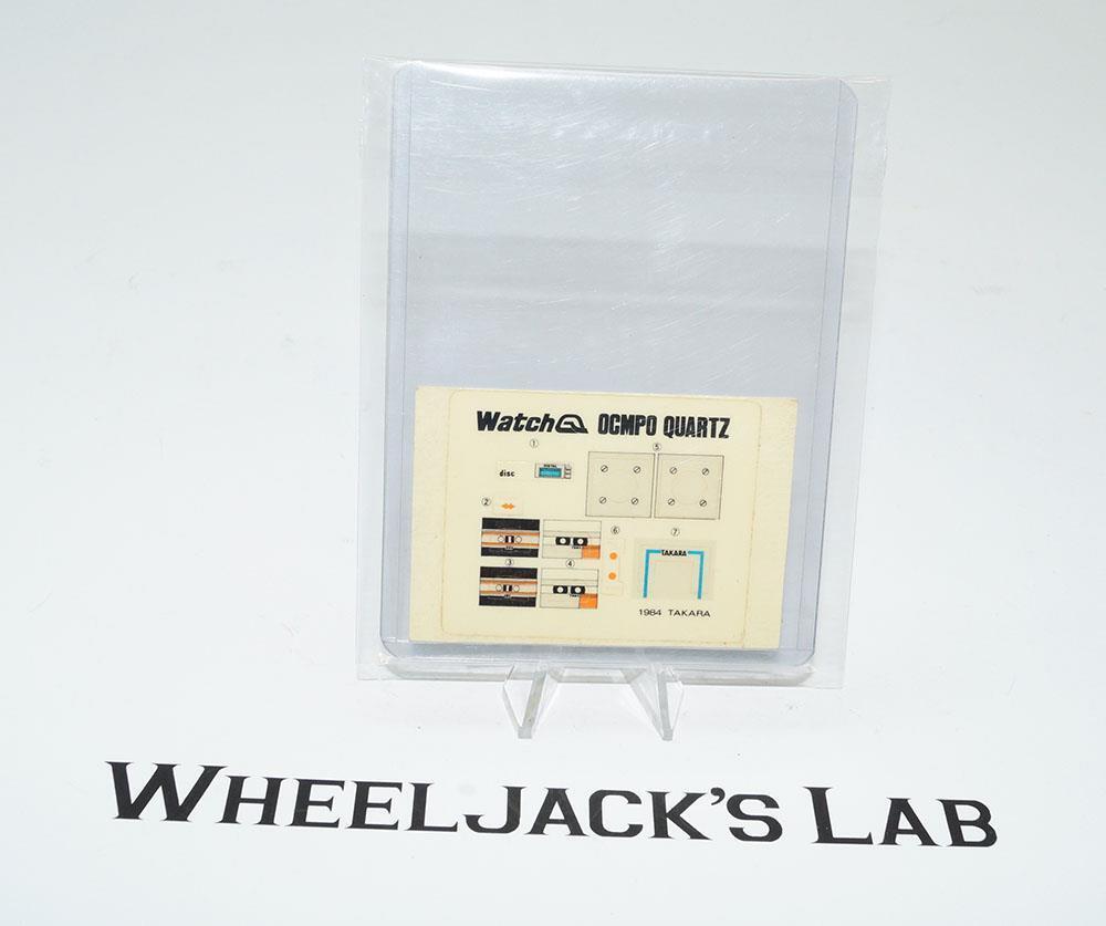 Blaster Watch Q Takara Kronoform Label Sticker Decal Sheet G1 ...