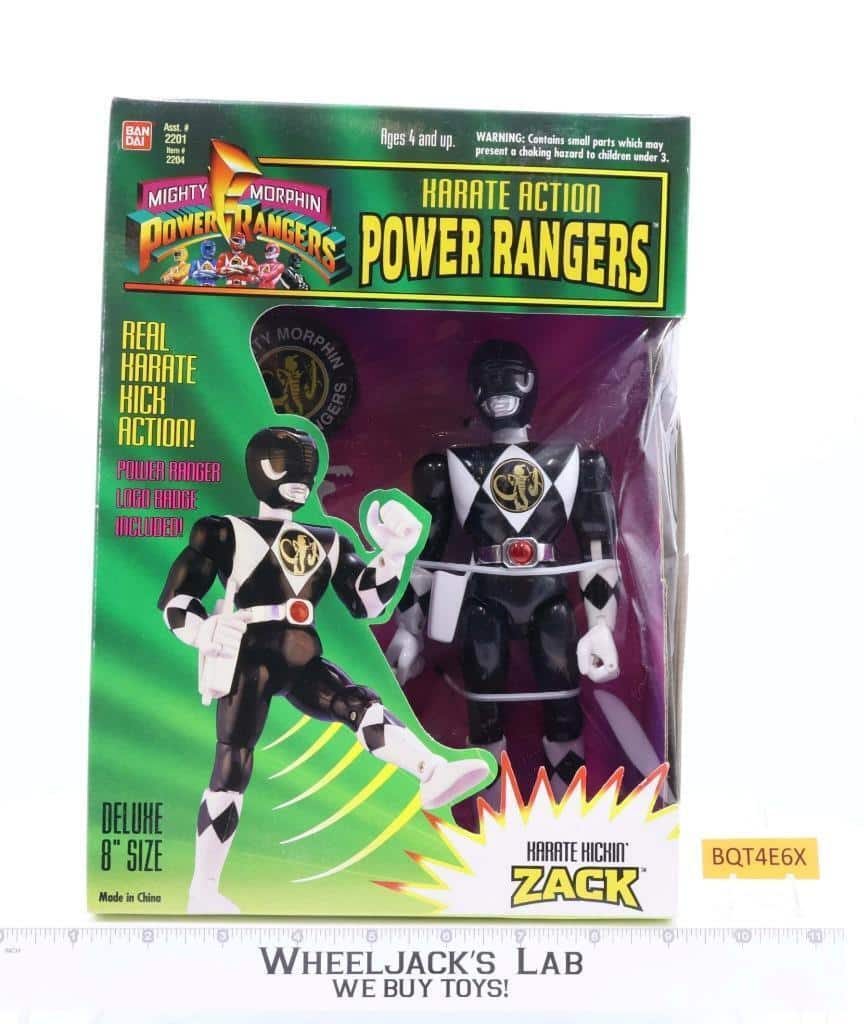 Karate Action Black Ranger Mighty Morphin Power Rangers 1994 Bandai NEW ...