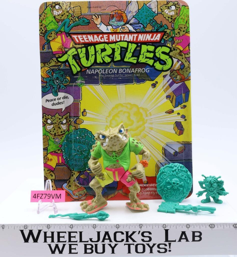Napoleon Bonafrog W/Cardback 100% Complete TMNT 1990 Playmates Vintage ...