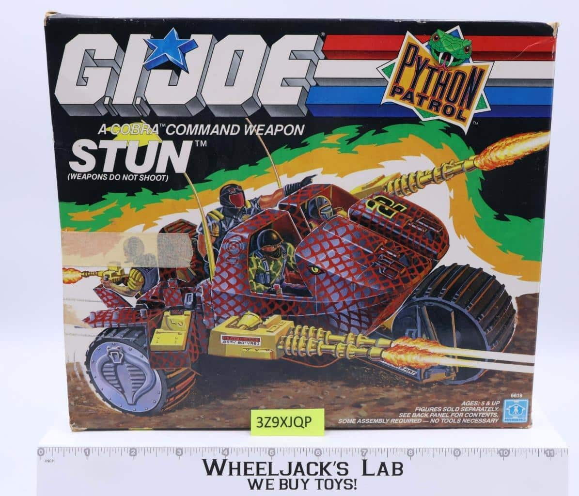 Stun Python Patrol 100% Complete GI Joe 1988 Hasbro Action Figure ...