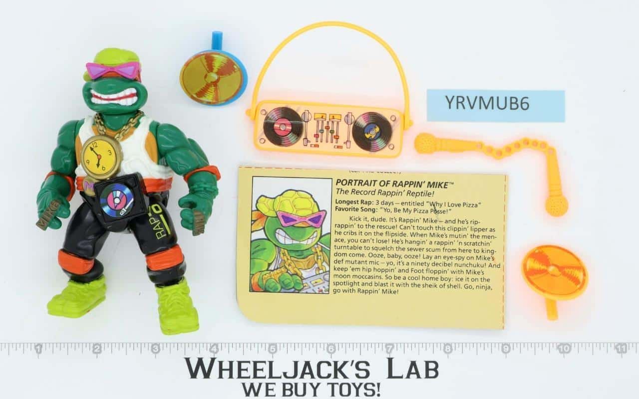 Rappin' Mike 100% Complete Teenage Mutant Ninja Turtle TMNT Playmates ...