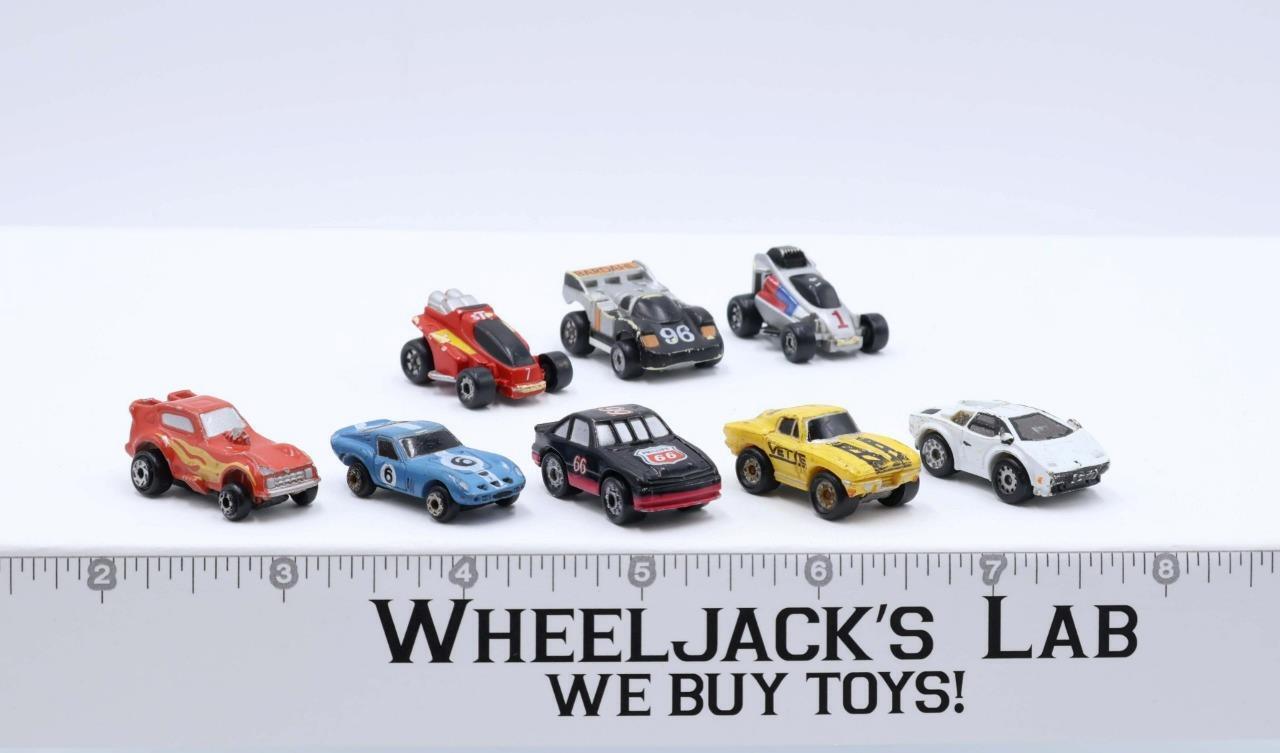 Lot of 8 Race Cars 1988-89 Vintage Galoob Micro Machines - Wheeljack's Lab