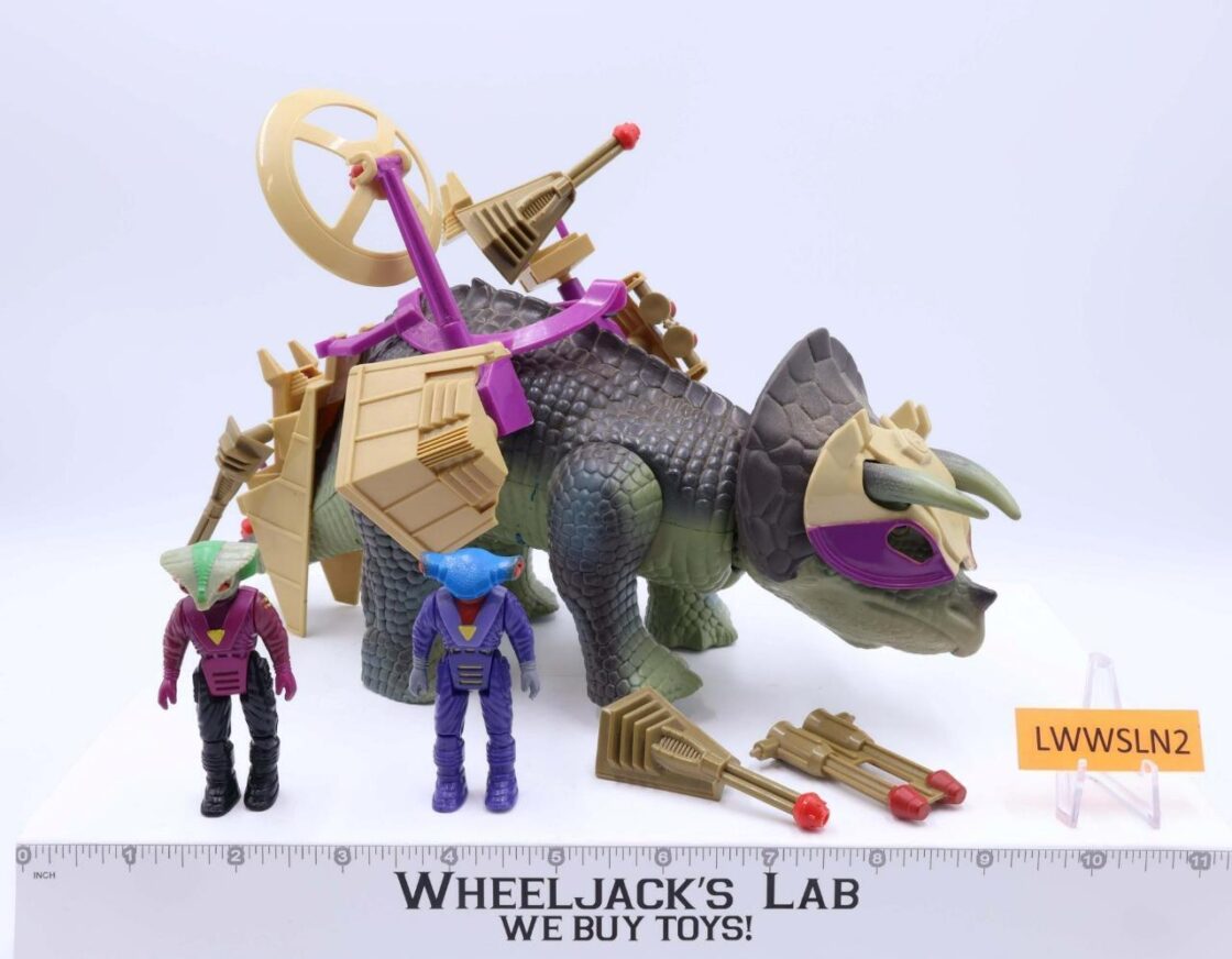 Triceratops W/Hammerhead Dino Riders 1989 Tyco Toys Action Figure ...