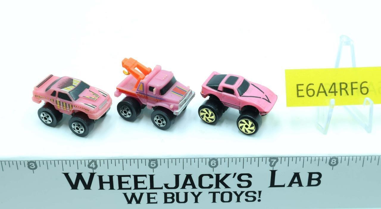Lot of 3 Pink Monster Truck Vehicles 1988-89 Vintage Galoob Micro ...