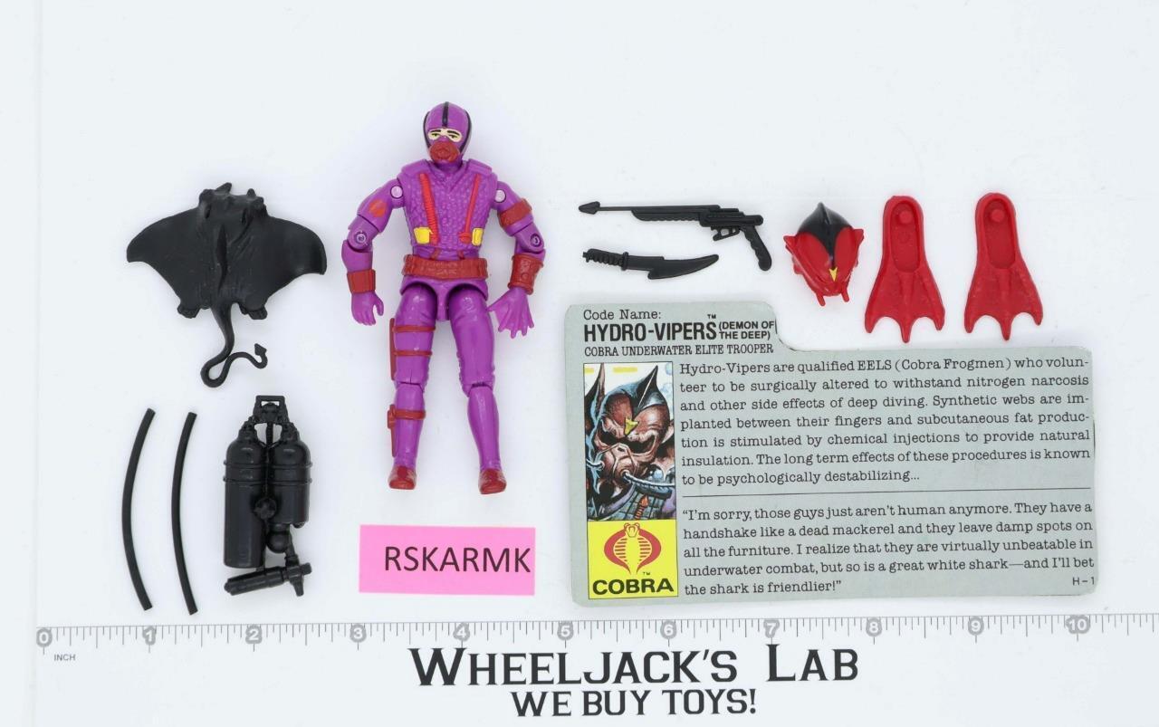 Hydro-Viper V1 100% Complete G.I. Joe 1988 Hasbro Vintage Action Figure ...