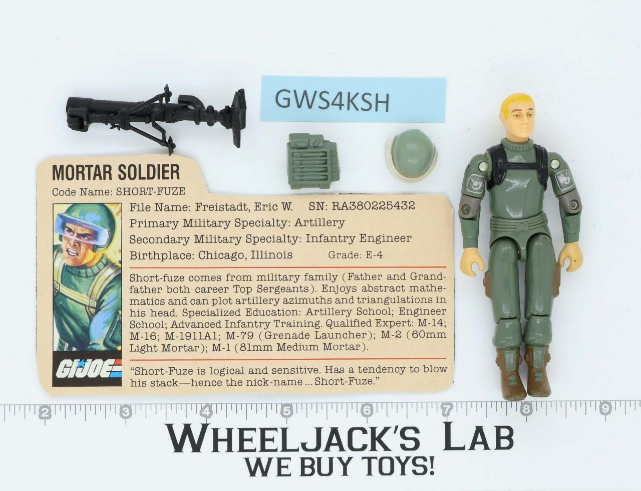 Short Fuze V1.5 Swivel Arms 100% Complete G.I. Joe 1983 Hasbro Vintage ...