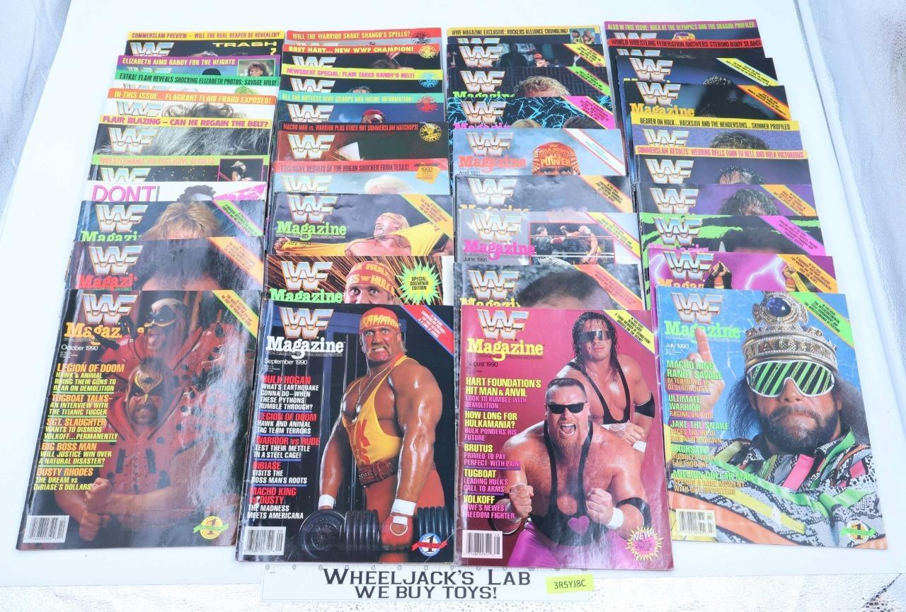 WWF Huge Lot of 38 Magazines 1990 1991 1992 1994 Vintage - Wheeljack's Lab