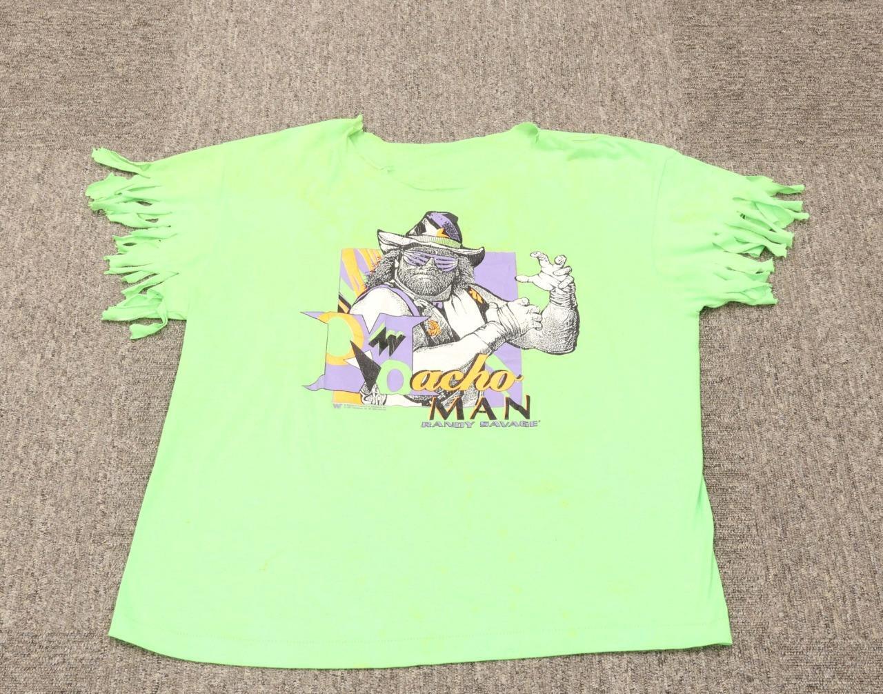 WWF Macho Man Randy Savage T-Shirt Custom Fringe 1991 Vintage RARE ...