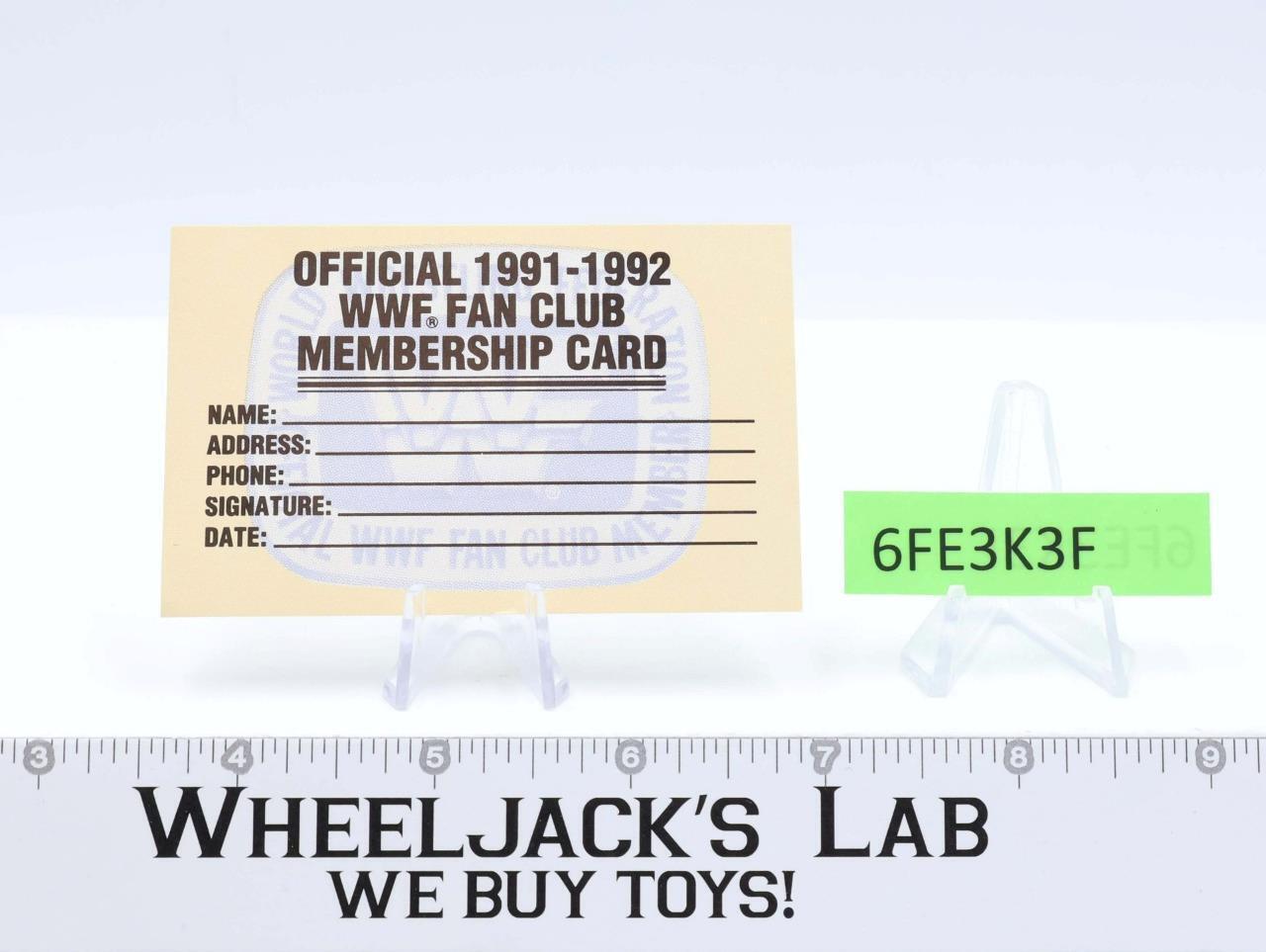 WWF Official 1991-1992 World Wrestling Federation Fan Club Membership ...