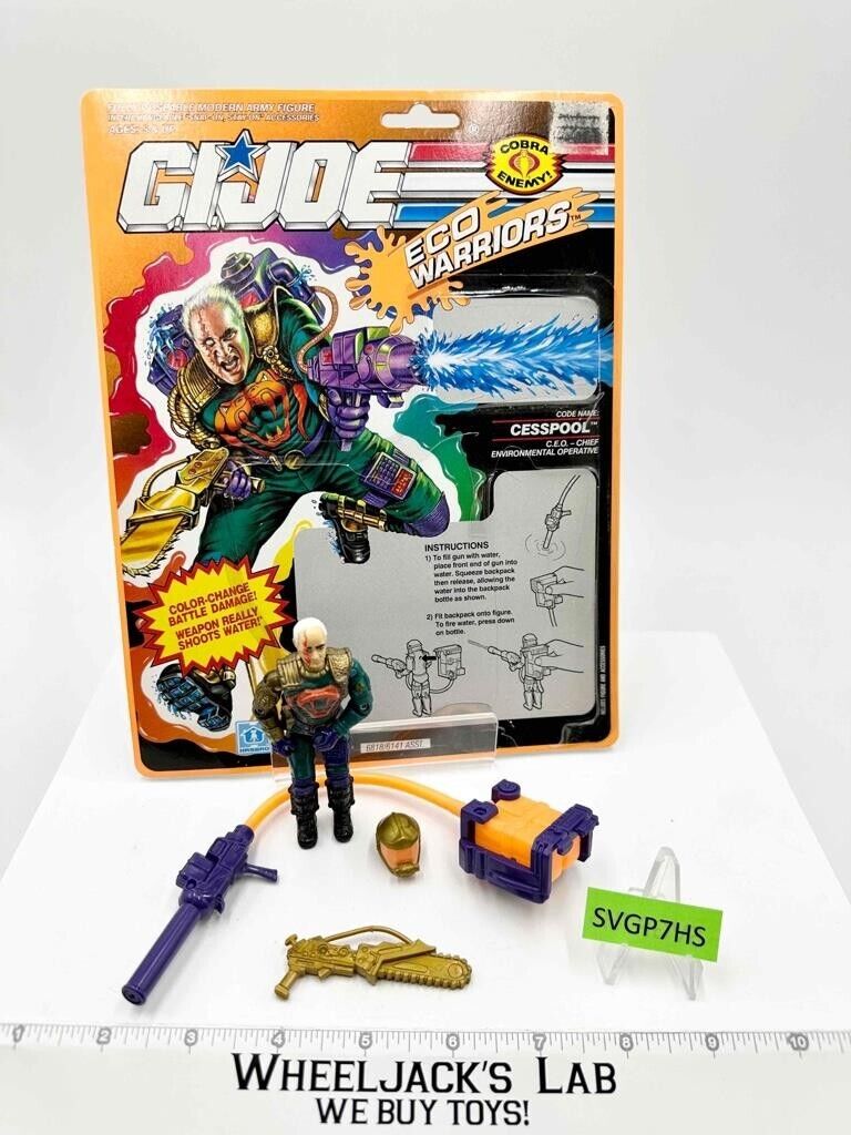 Cesspool V1 100% Complete W/ Cardback G.I. Joe 1991 Hasbro Vintage ...